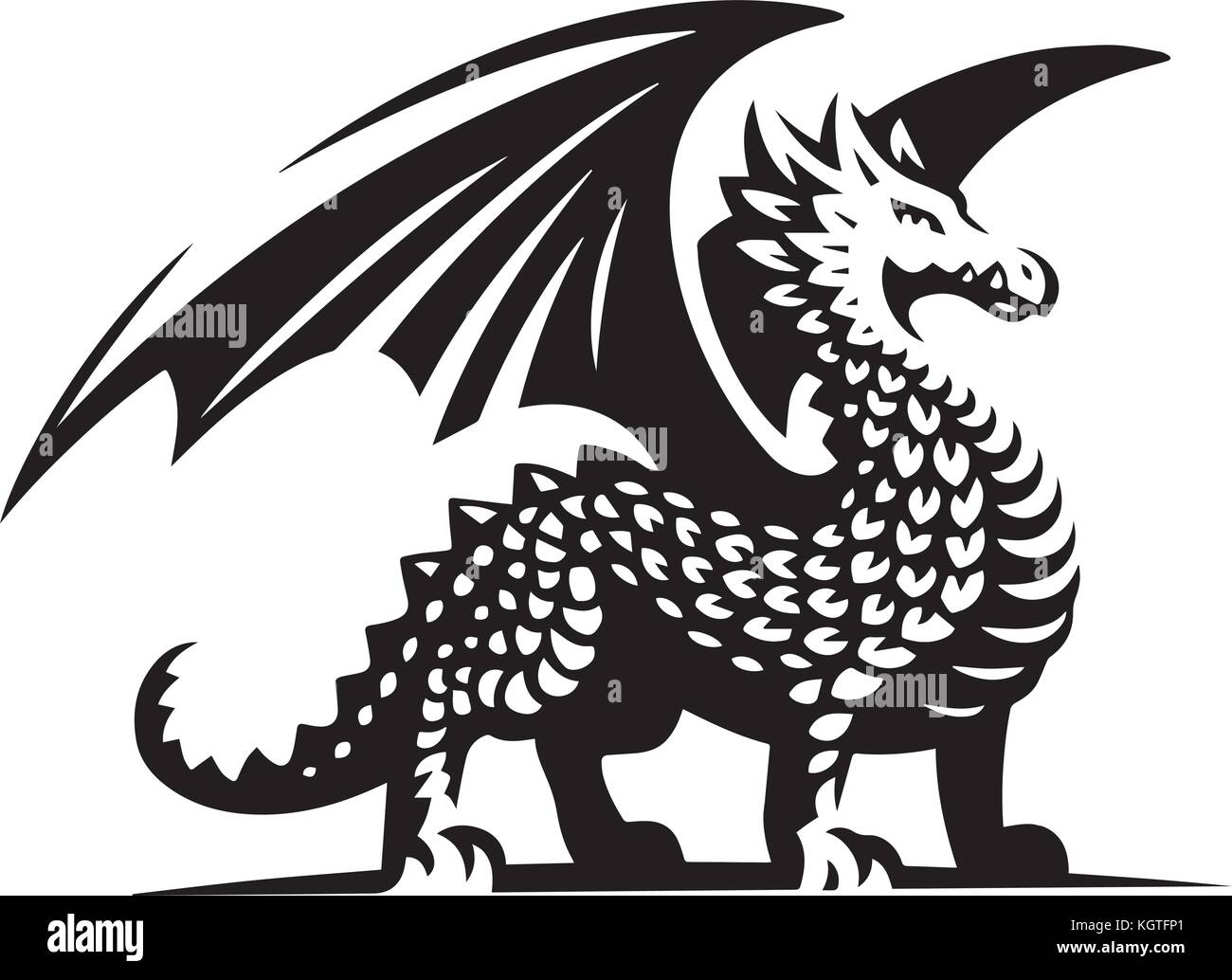 Dragon vector design Stock Vector Image & Art - Alamy
