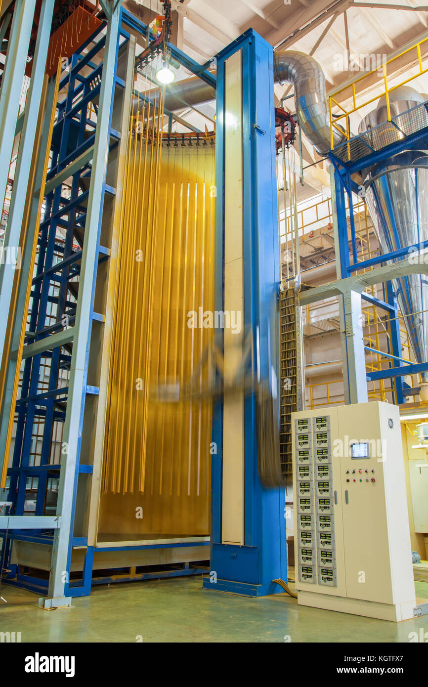 powder coating system. workshop and equipment for coloring aluminum ...