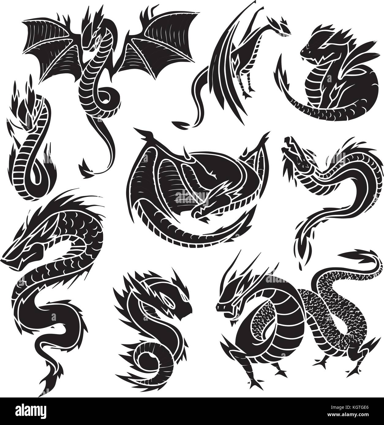 Dragon vector design Stock Vector Image & Art - Alamy