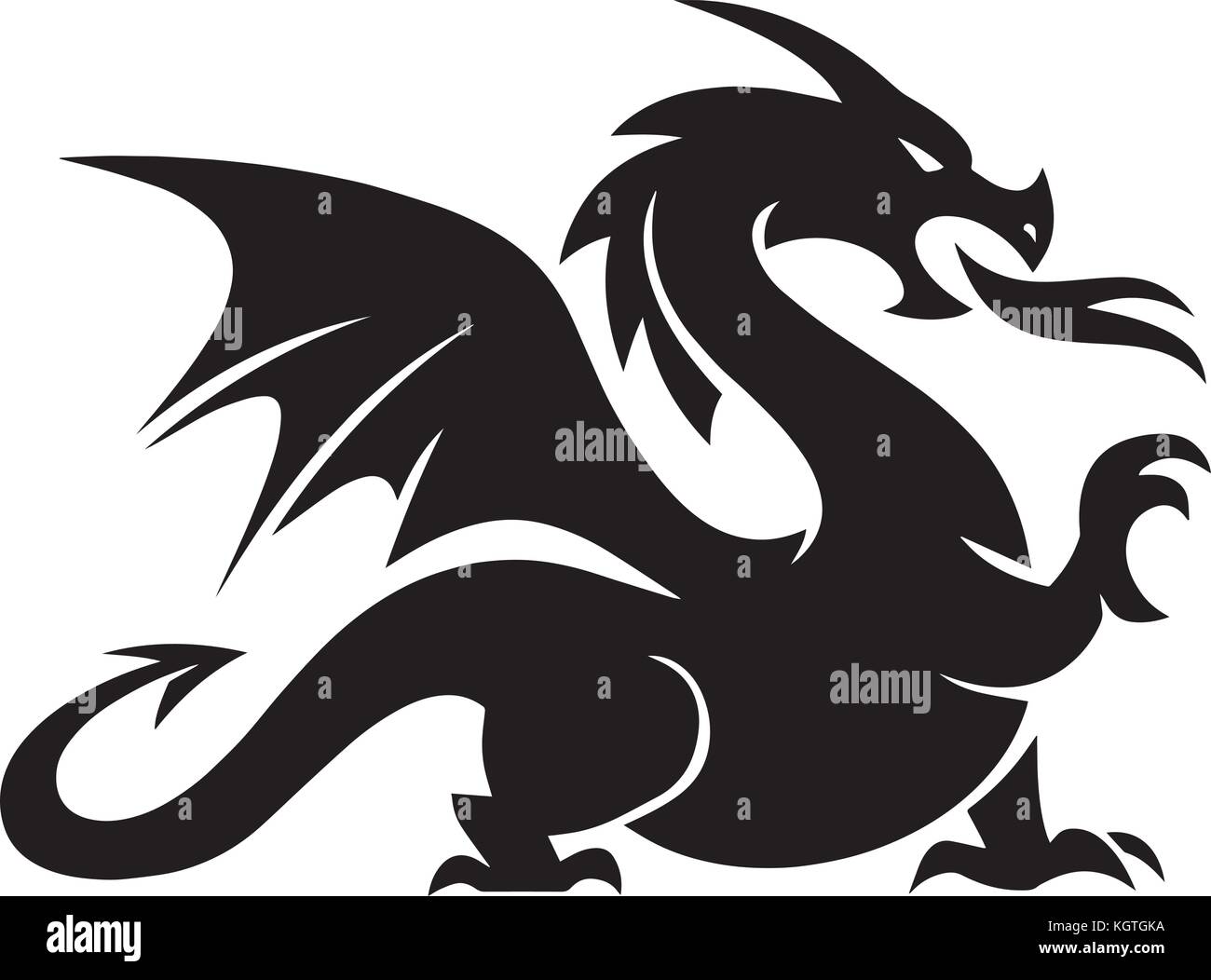 Dragon vector design Stock Vector Image & Art - Alamy