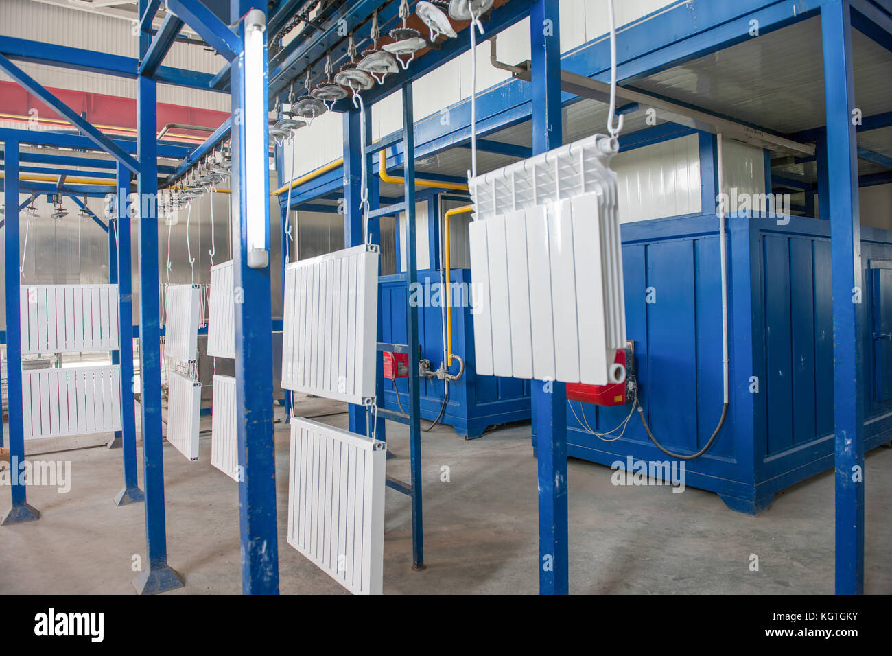 workshop for assembling and painting household heating radiators ...