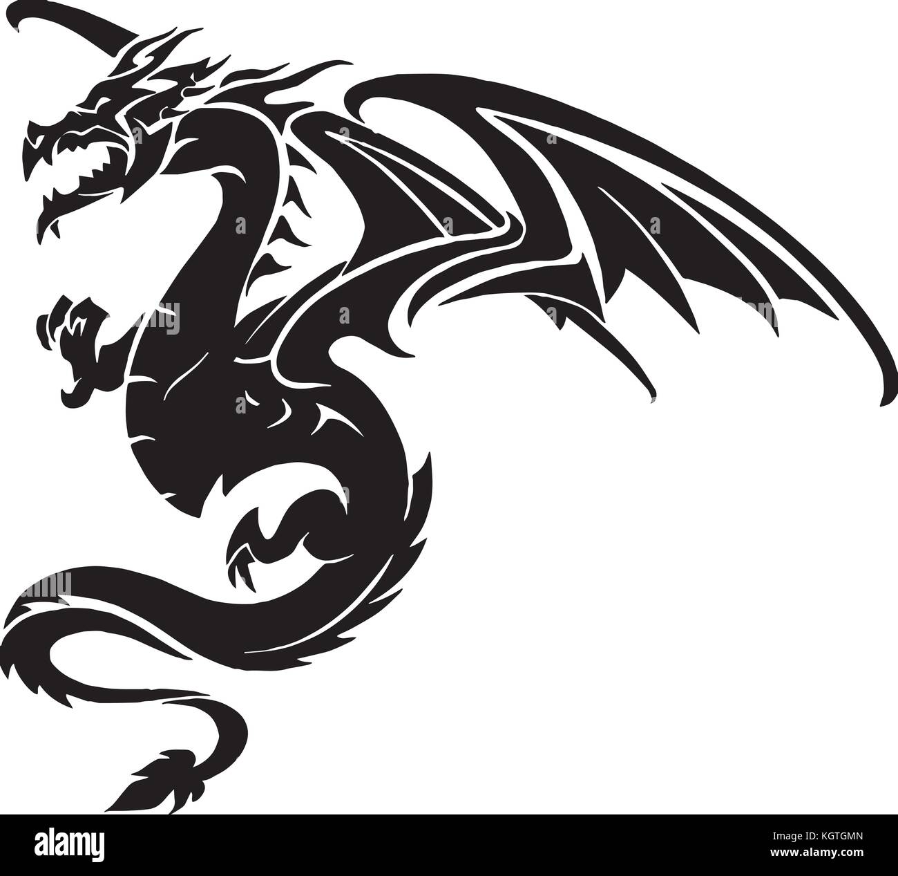 Dragon vector design Stock Vector Image & Art - Alamy