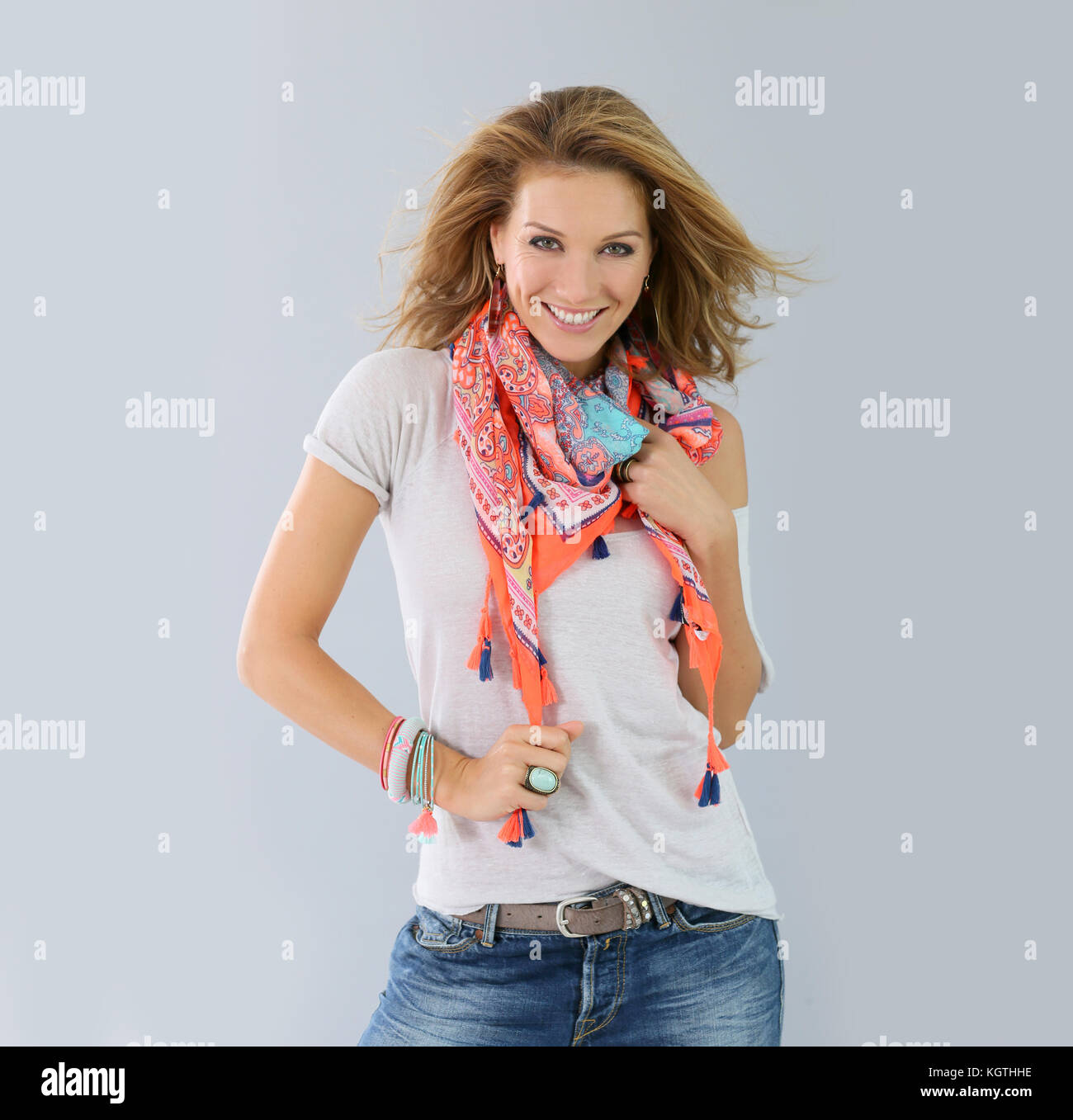 Beautiful fashion woman model, spring season Stock Photo - Alamy