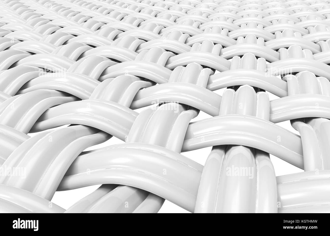 Close up look at interlace fiber, curved fiber constructed with plural ...