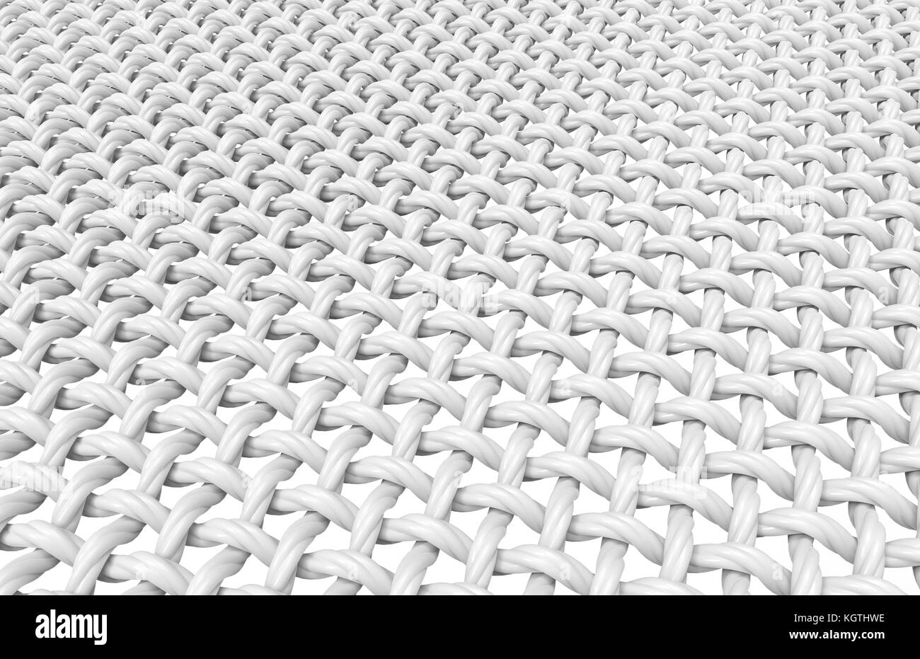 Interlaced fiber element, curved fiber in rough surface, 3d rendering ...