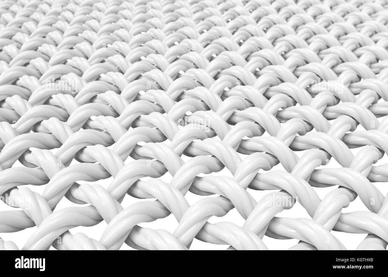 Interlaced fiber element, curved fiber in rough surface, 3d rendering ...