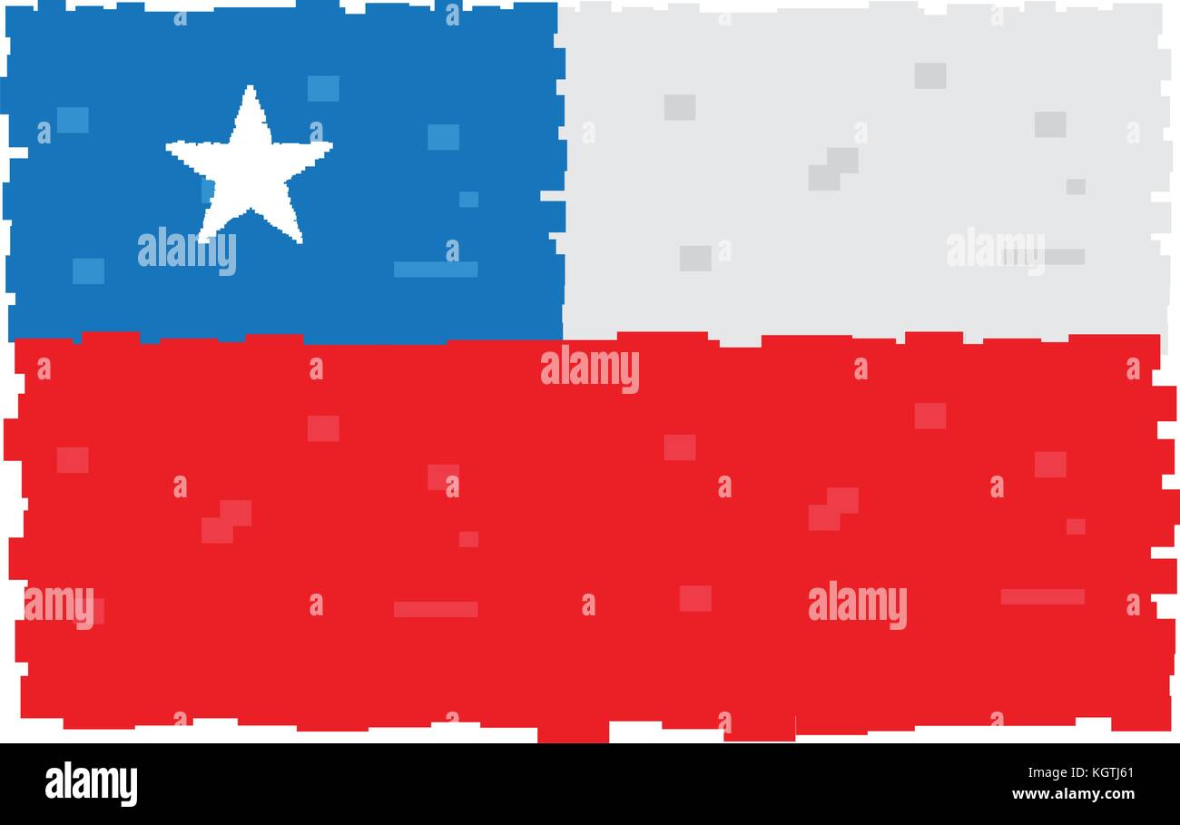Pixelated flag of Chile Stock Vector Image & Art - Alamy