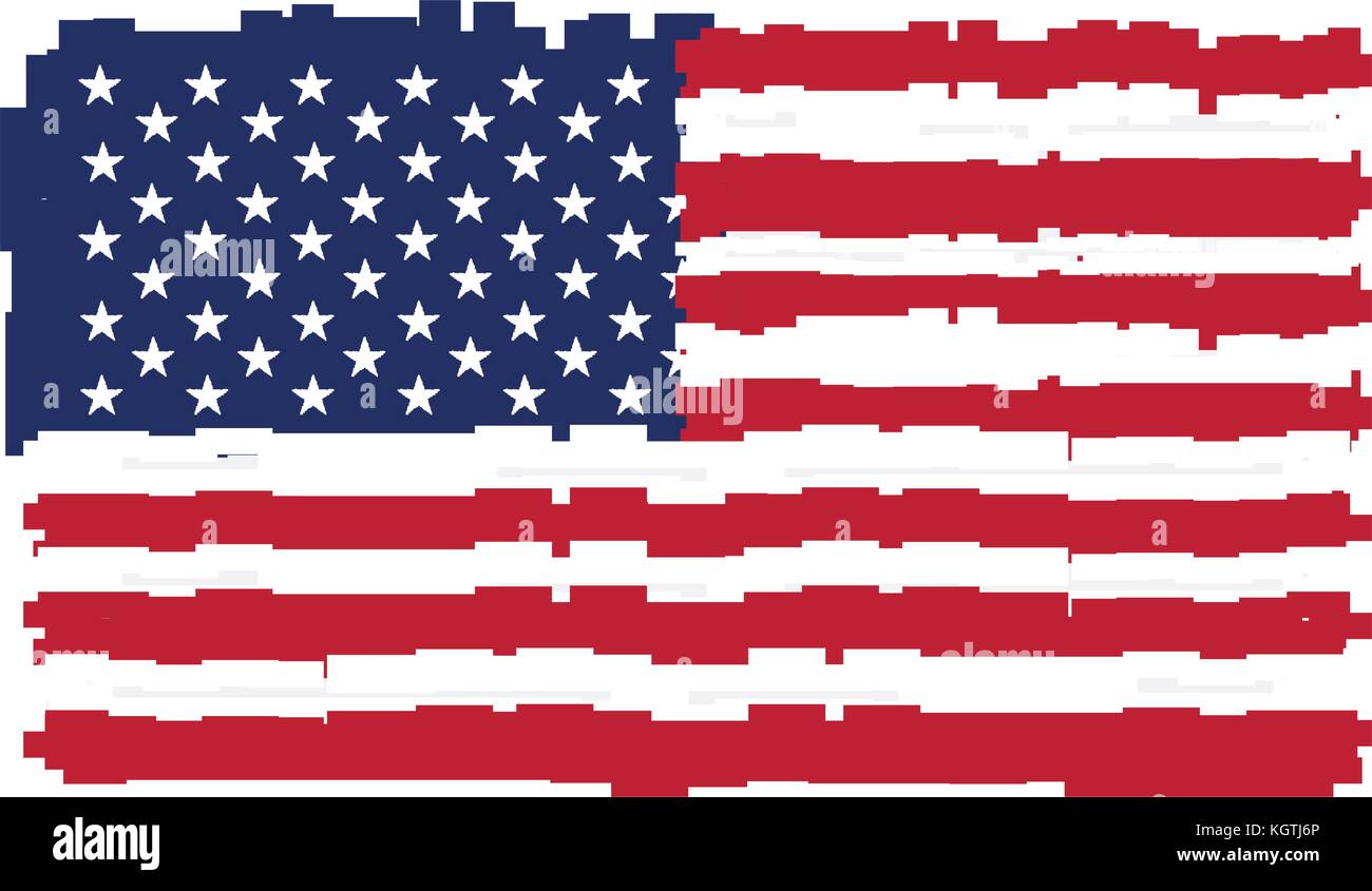 Pixelated flag of The United States of America Stock Vector Image & Art ...