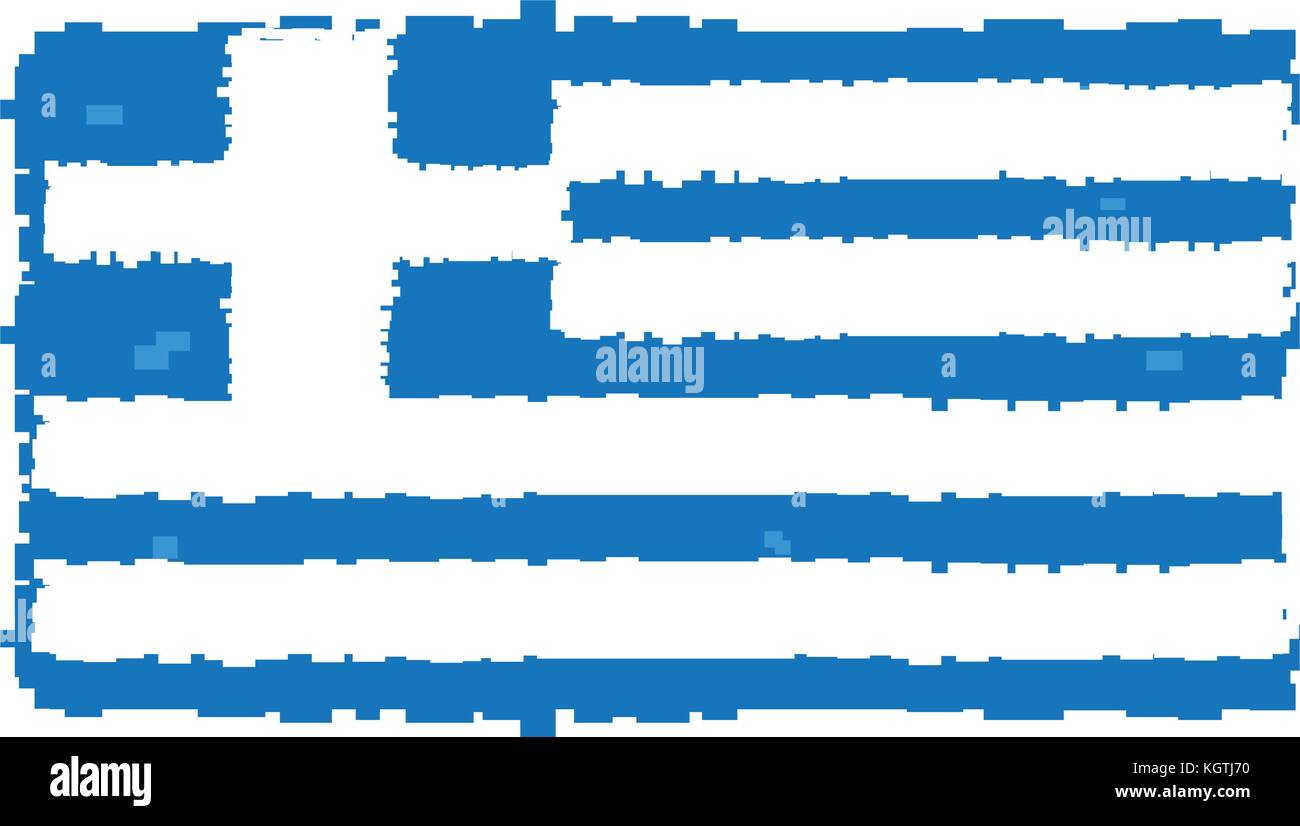 Pixelated flag of Greece Stock Vector Image & Art - Alamy