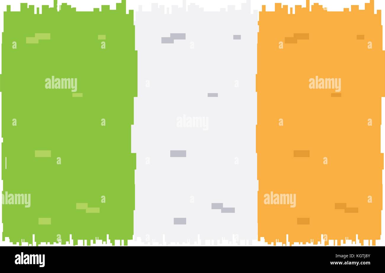 Pixelated flag of Ireland Stock Vector Image & Art - Alamy