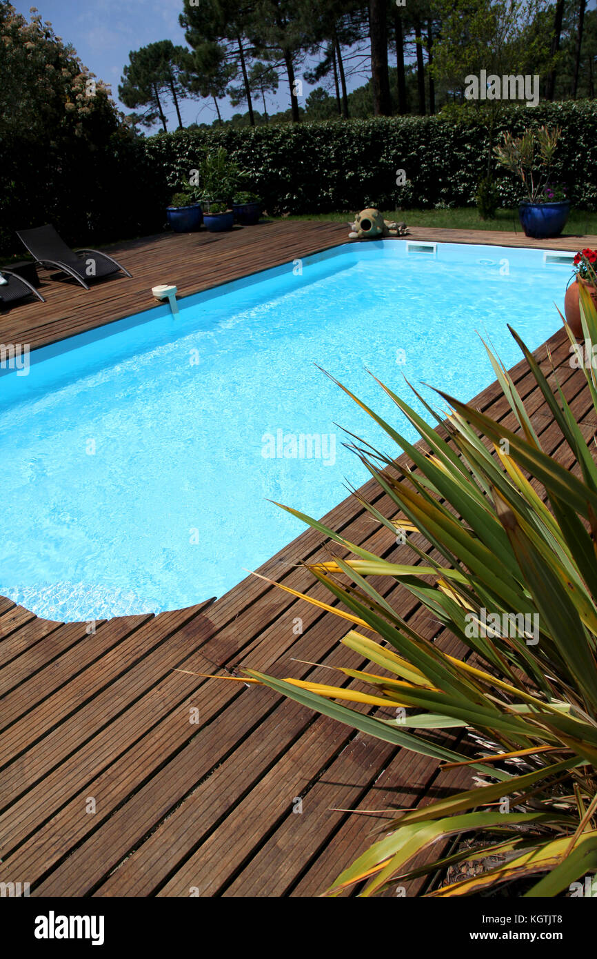 Closeup of private swimming pool Stock Photo - Alamy