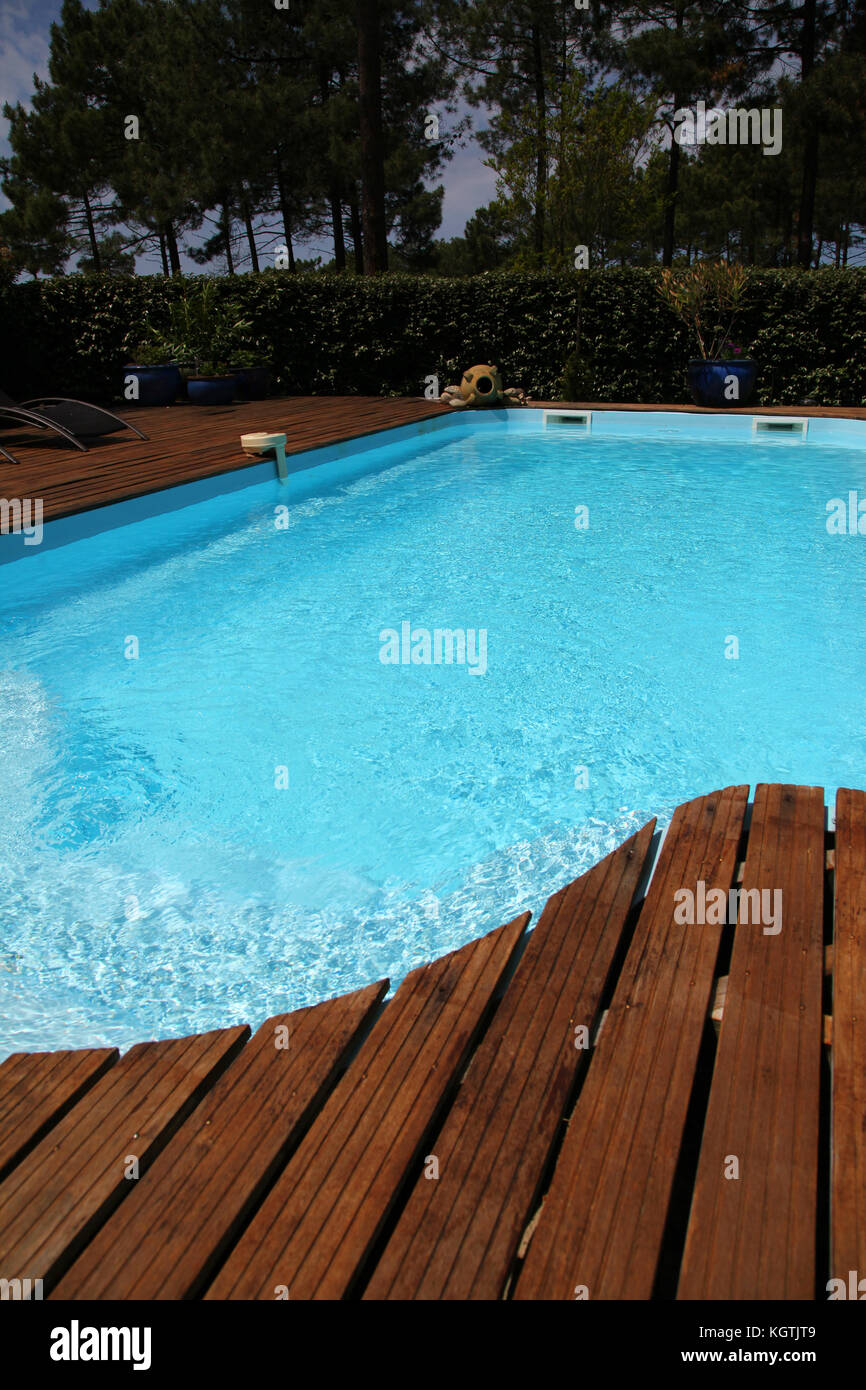 Closeup of private swimming pool Stock Photo - Alamy