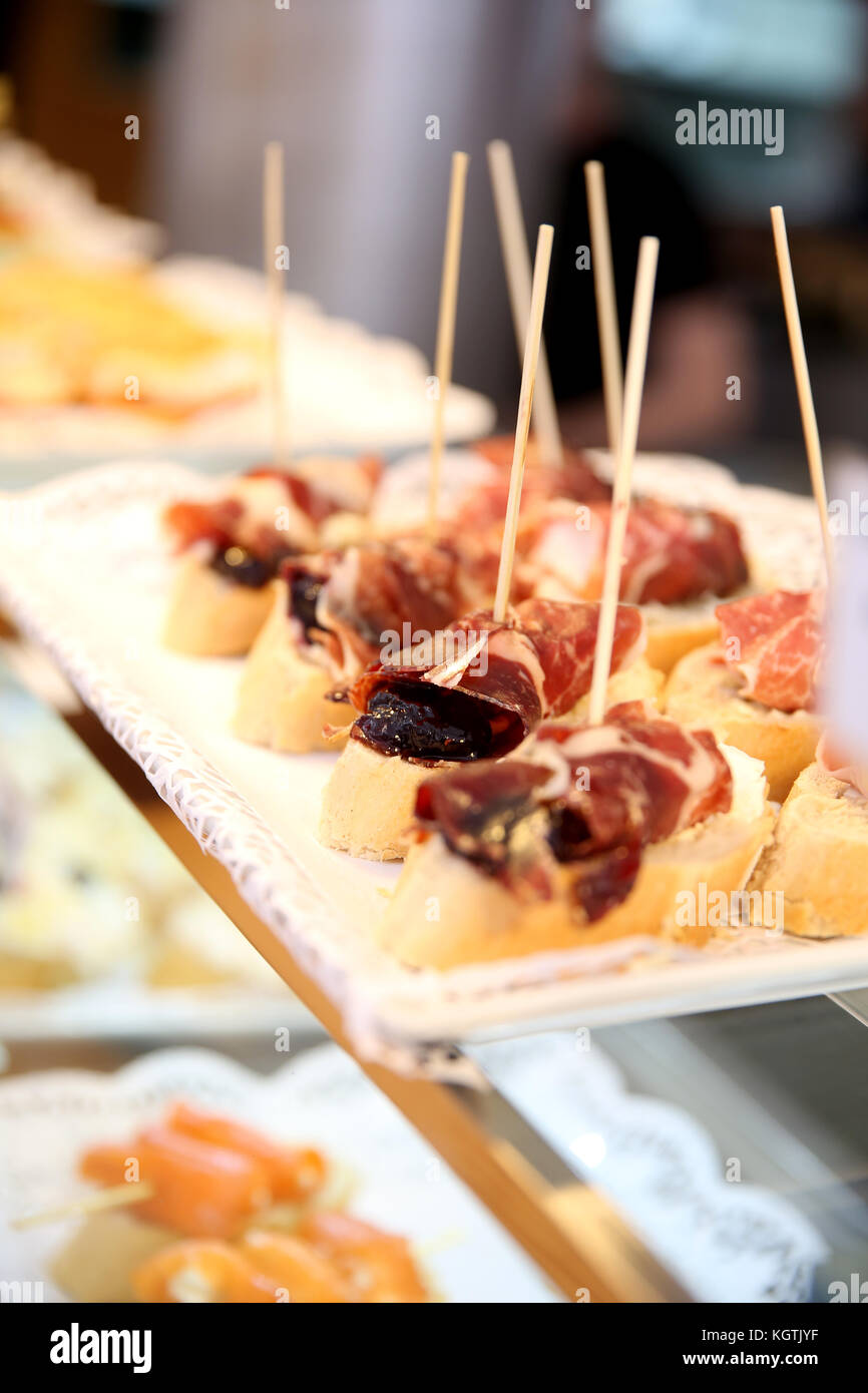 Closeup of Spanish tapas Stock Photo - Alamy