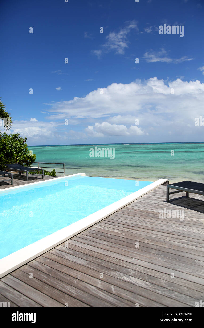 Beautiful swimming-pool next to the sea Stock Photo - Alamy