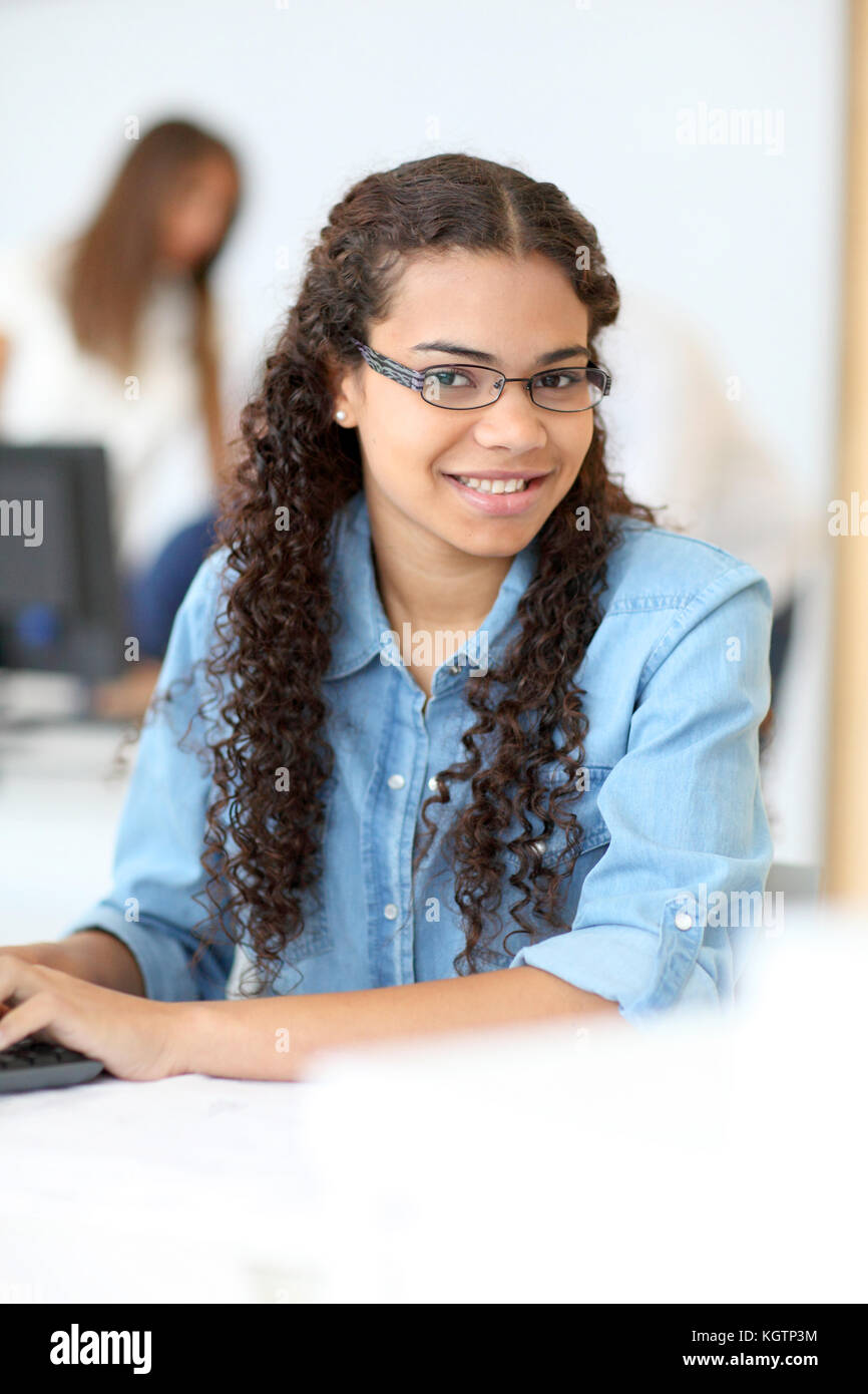 Portrait of student in training course Stock Photo - Alamy