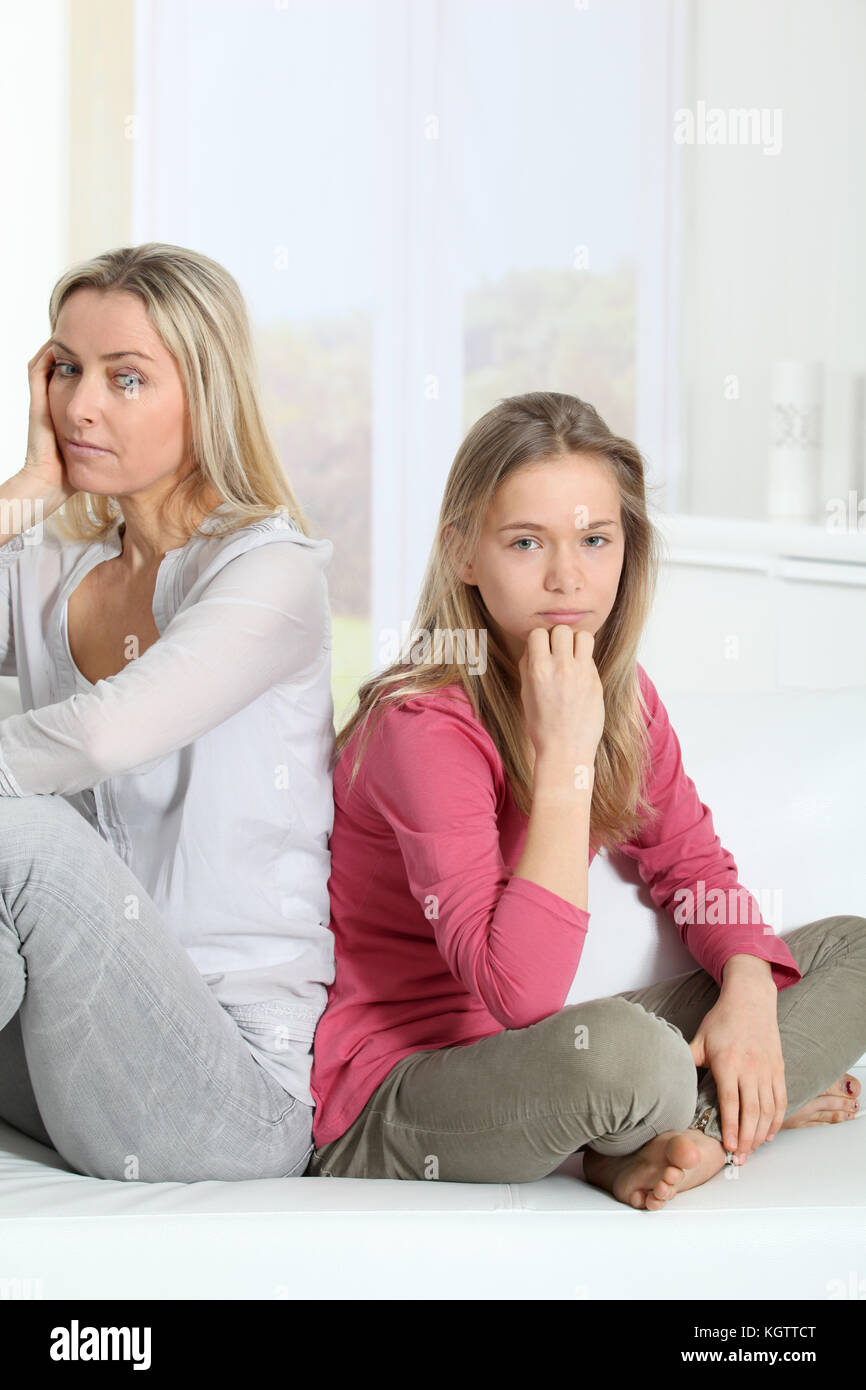 Mother and daughter difficult relationship Stock Photo - Alamy