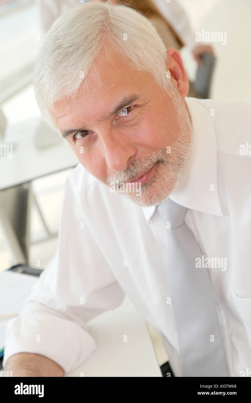 Portrait of senior salesman Stock Photo - Alamy