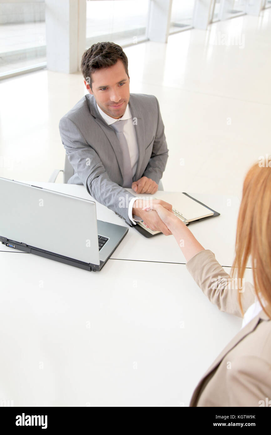 Conclusion of job interview Stock Photo - Alamy