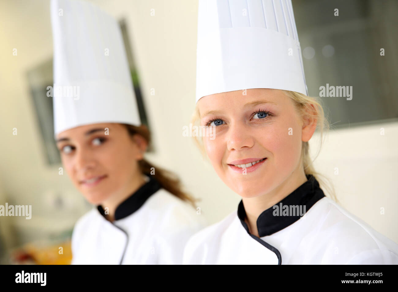 Portrait of student in catering wearing uniform Stock Photo - Alamy