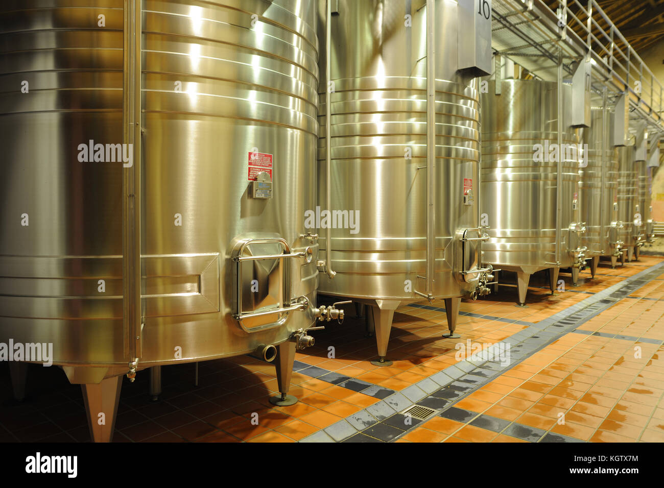 Modern tanks in winery Stock Photo - Alamy