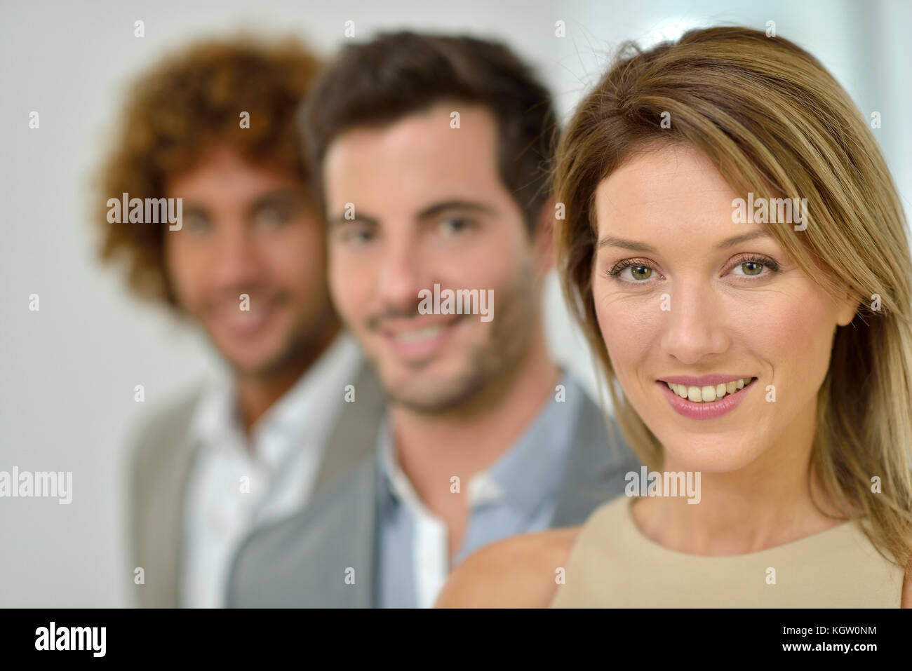 Business partners standing together hi-res stock photography and images ...