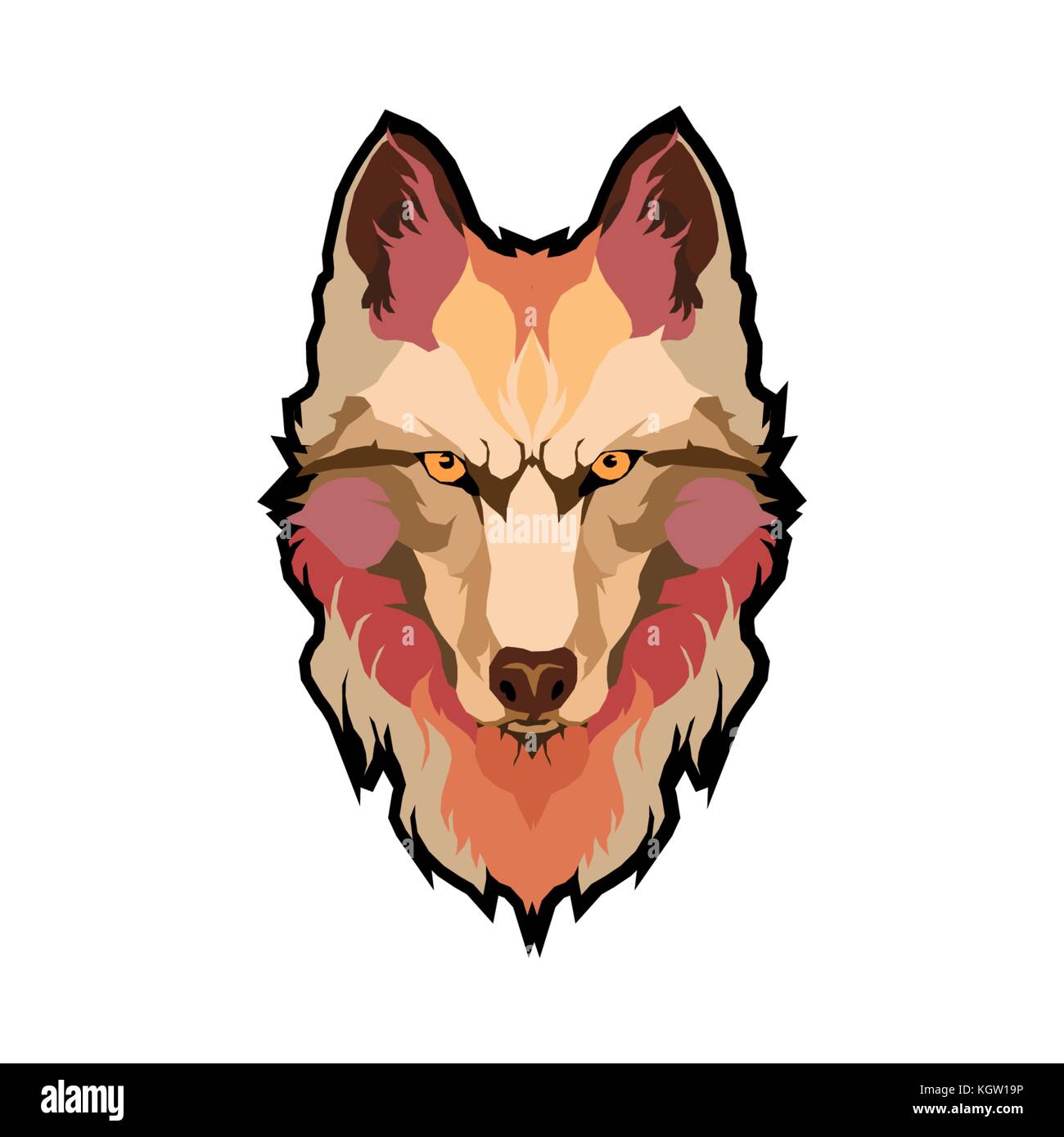 Wolf realistic icon vector Cut Out Stock Images & Pictures - Alamy