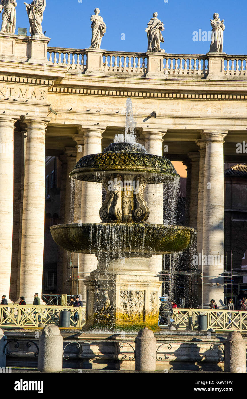 Granite Fountain of St Peter's Basilica, Vatican City Stock Photo - Alamy