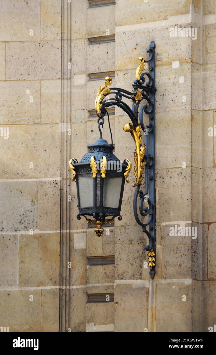 Baroque street lamp in Paris, France Stock Photo - Alamy