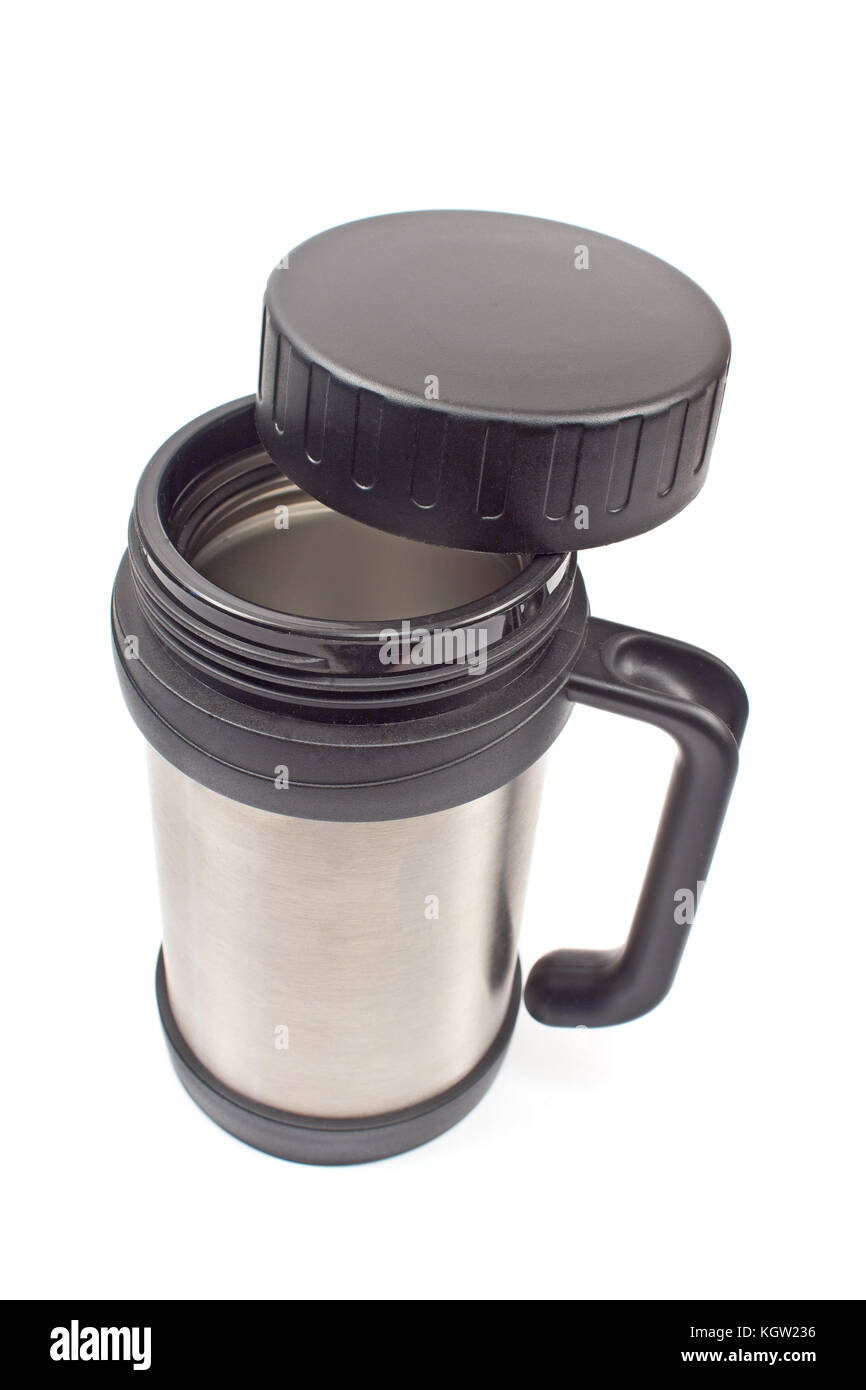Thermos flask mug isolated on white background Stock Photo - Alamy