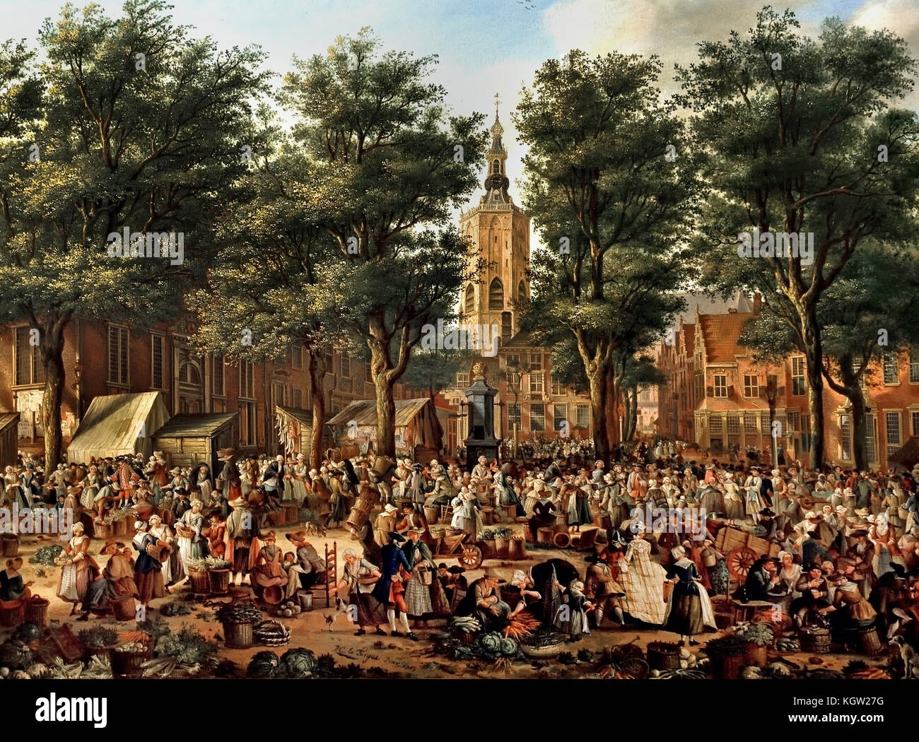 The Grote Markt at The Hague 1760, Paulus Constantijn La Fargue 1729 ...