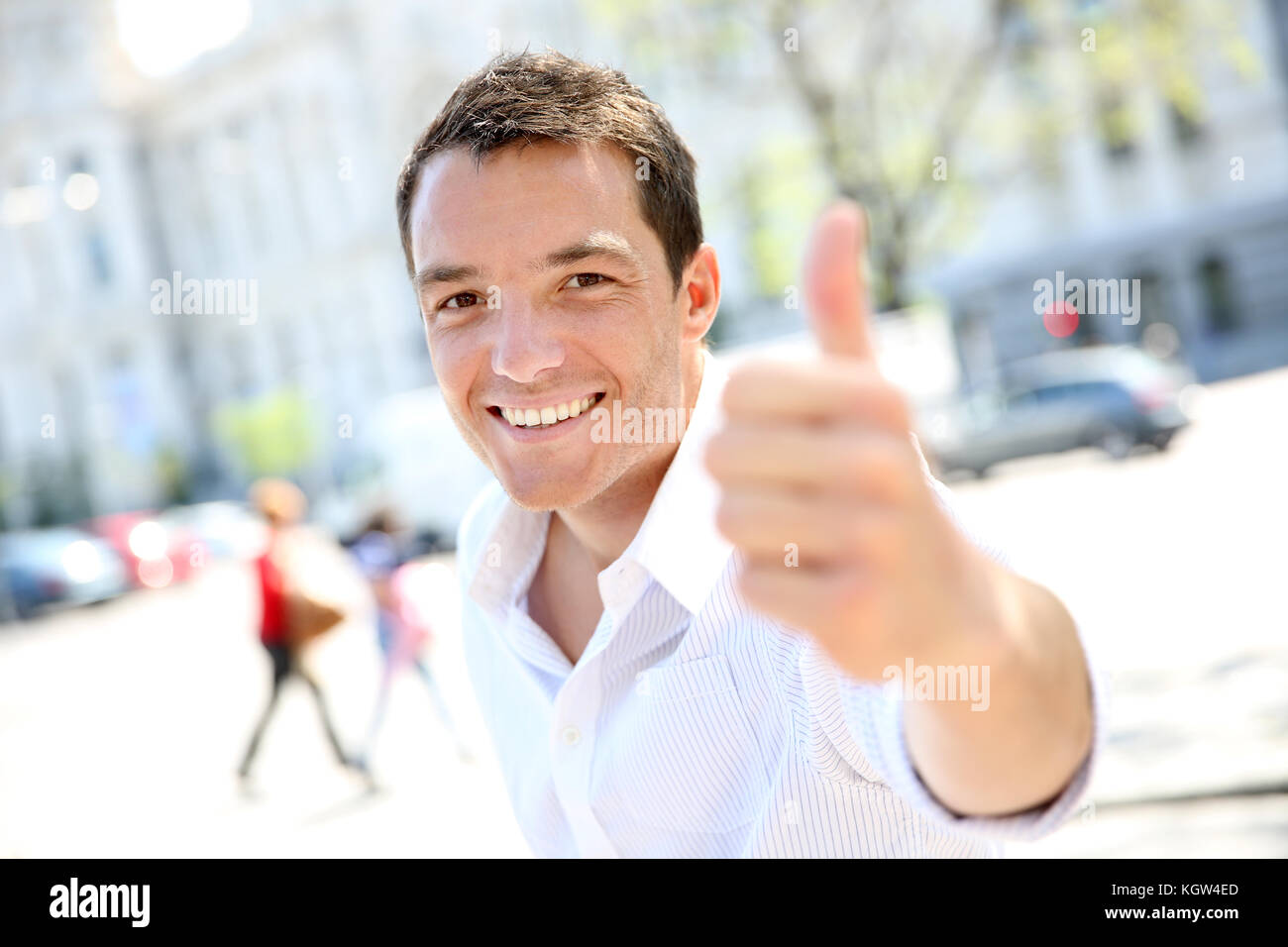 Portrait of handsome smiling man Stock Photo - Alamy