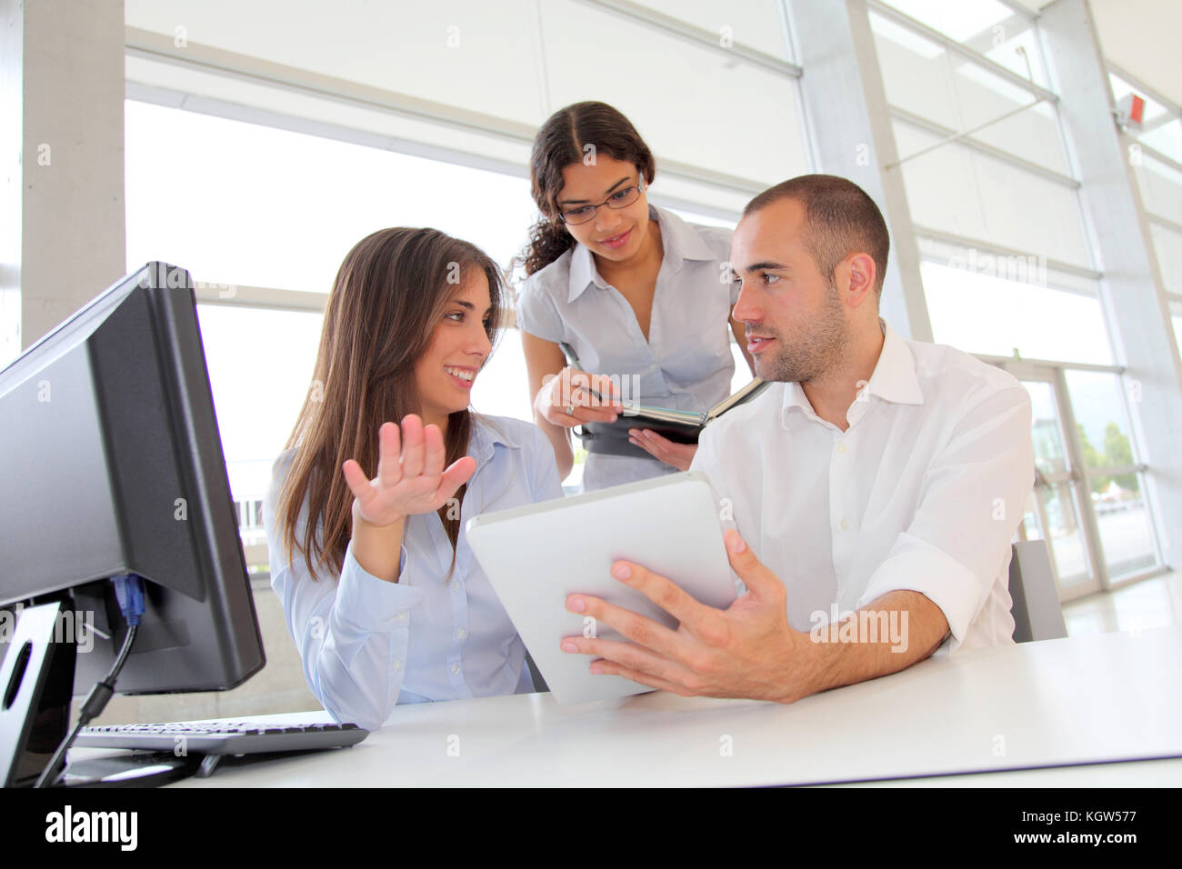 Group of girls working in computer lab hi-res stock photography and ...