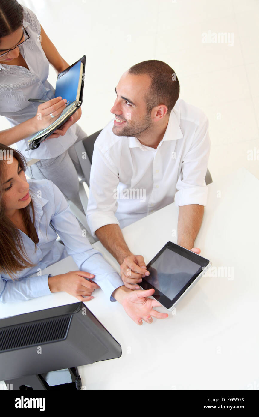Group of young people in training course Stock Photo - Alamy