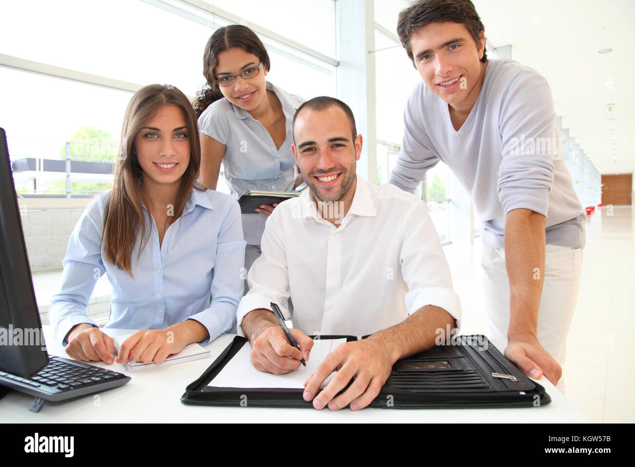 Group of girls working in computer lab hi-res stock photography and ...