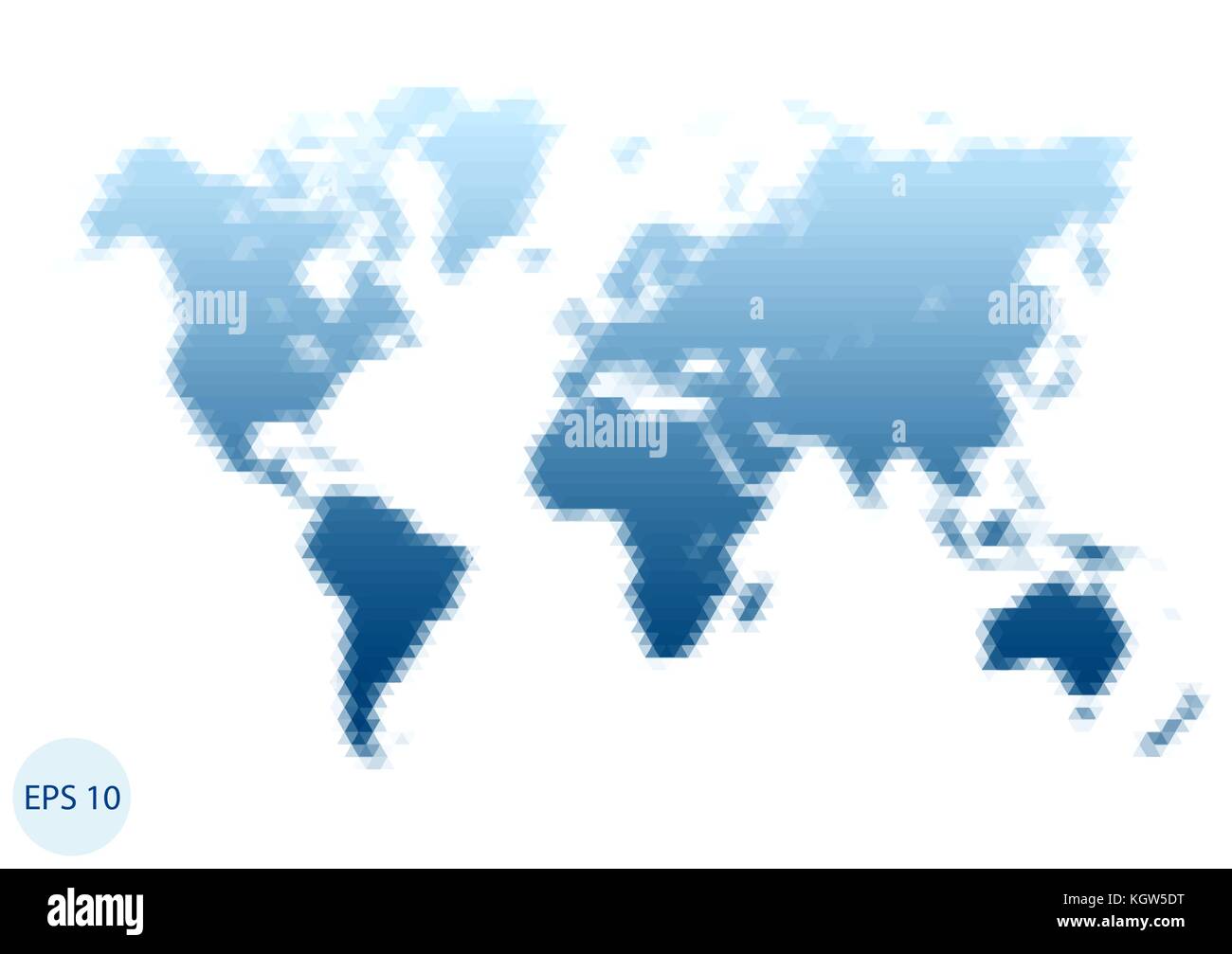 Vector triangle world map. Blue map. Geometric element Stock Vector ...
