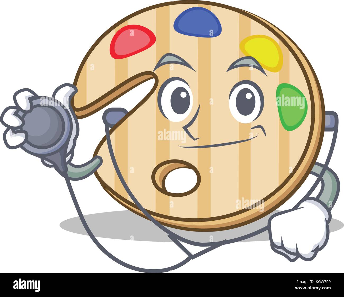 Doctor paint palette character cartoon Stock Vector Image & Art - Alamy