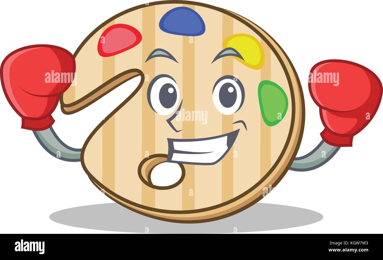 Boxing paint palette character cartoon Stock Vector Image & Art - Alamy