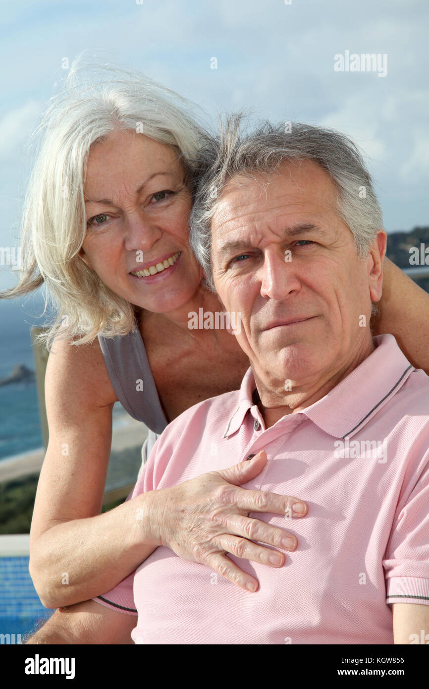 Portrait of smiling senior couple Stock Photo - Alamy