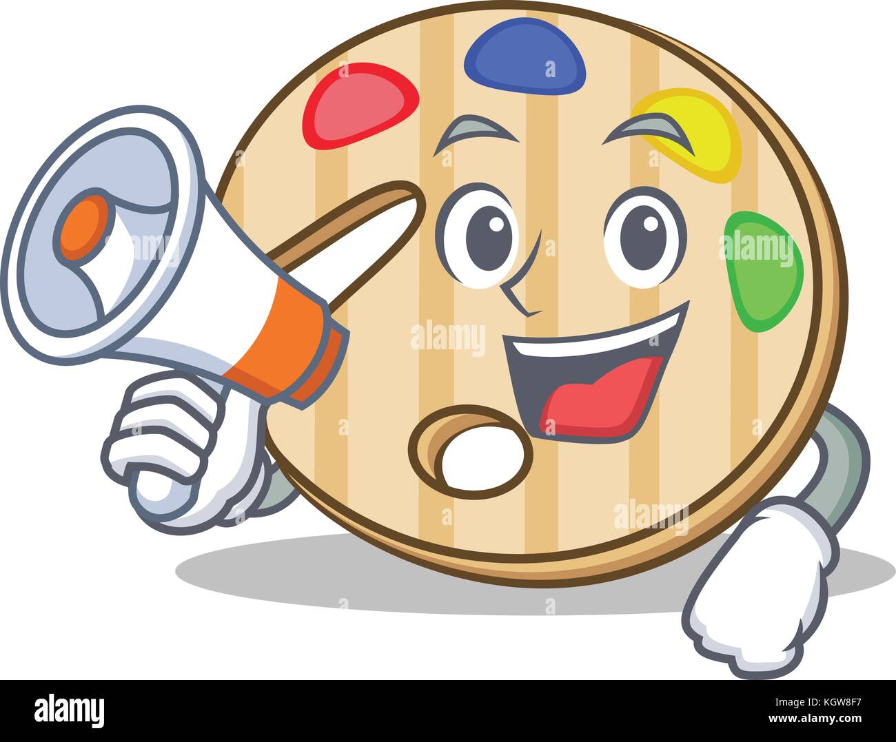With megaphone paint palette character cartoon Stock Vector Image & Art ...