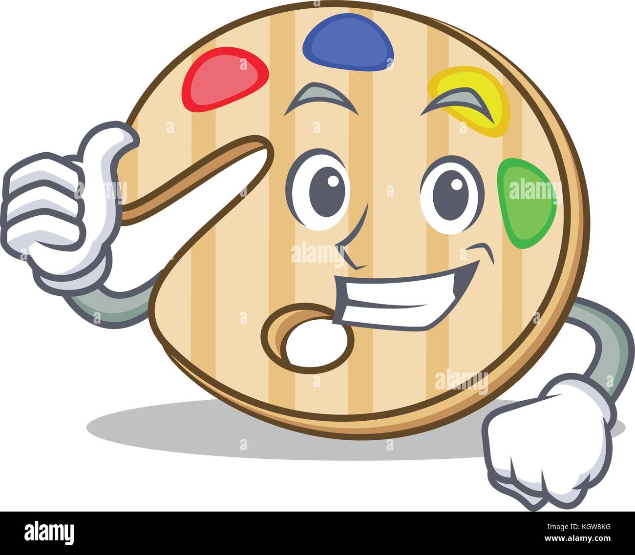 Thumbs up paint palette character cartoon Stock Vector Image & Art - Alamy