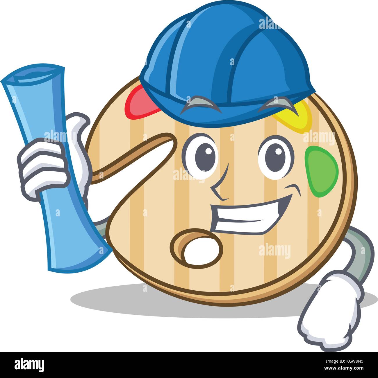 Architect paint palette character cartoon Stock Vector Image & Art - Alamy