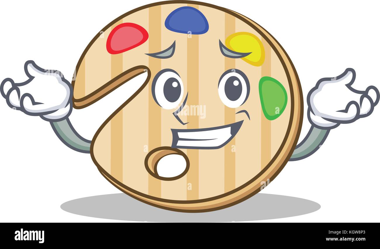 Grinning paint palette character cartoon Stock Vector Image & Art - Alamy