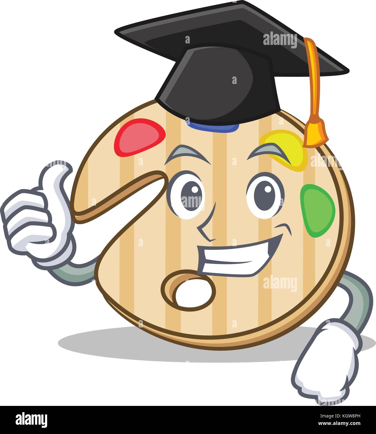 Graduation paint palette character cartoon Stock Vector Image & Art - Alamy