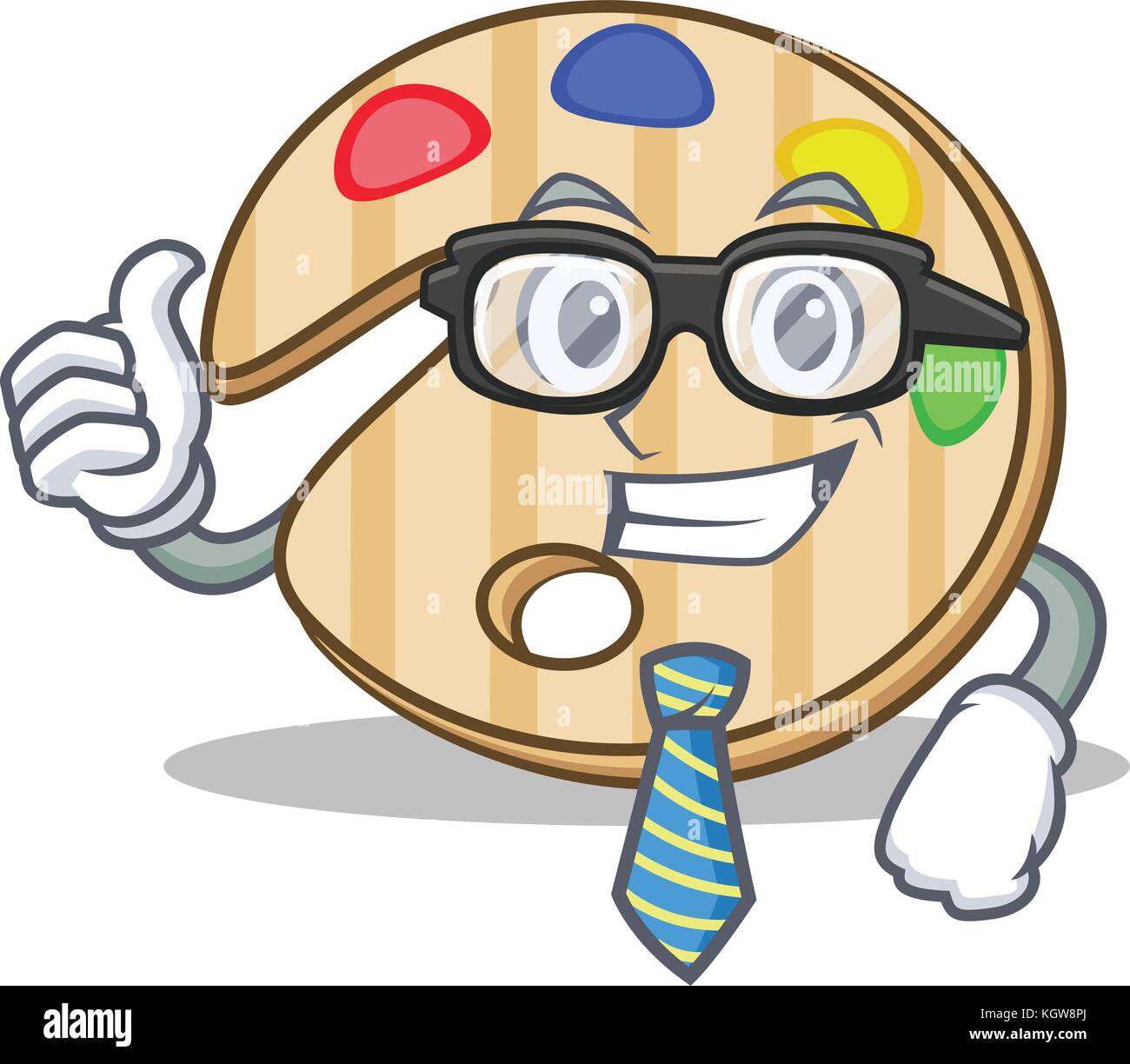 Businessman paint palette character cartoon Stock Vector Image & Art ...