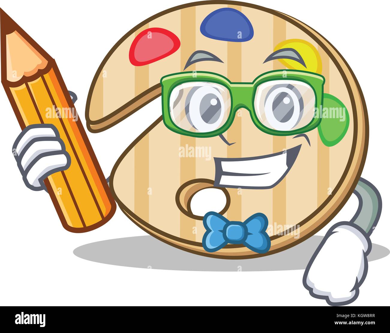 Student paint palette character cartoon Stock Vector Image & Art - Alamy