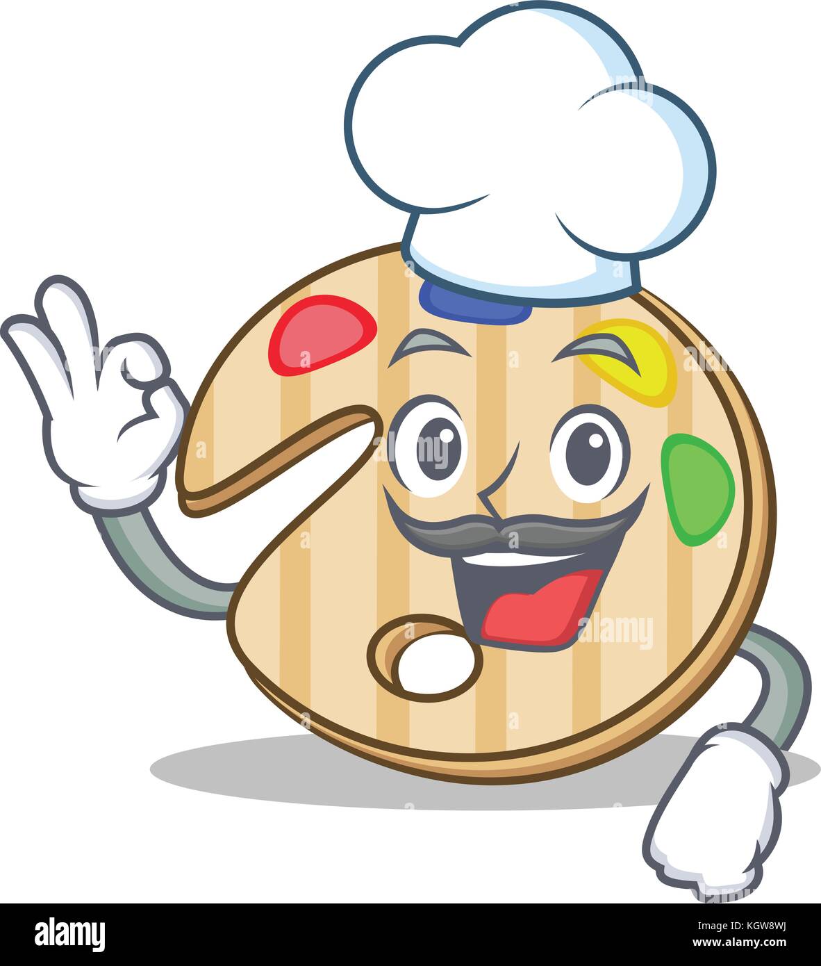 Chef paint palette character cartoon Stock Vector Image & Art - Alamy