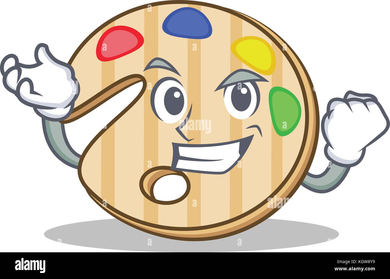 Successful paint palette character cartoon Stock Vector Image & Art - Alamy