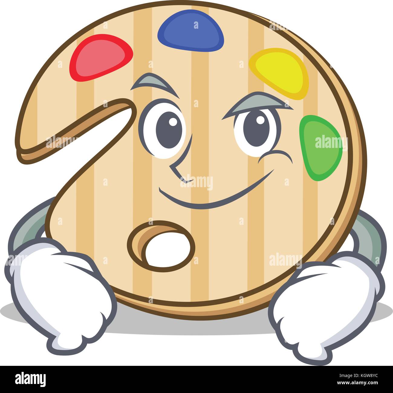Smirking paint palette character cartoon Stock Vector Image & Art - Alamy