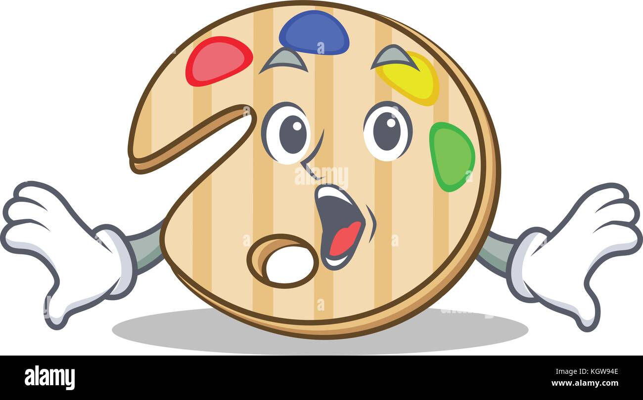 Surprised paint palette character cartoon Stock Vector Image & Art - Alamy