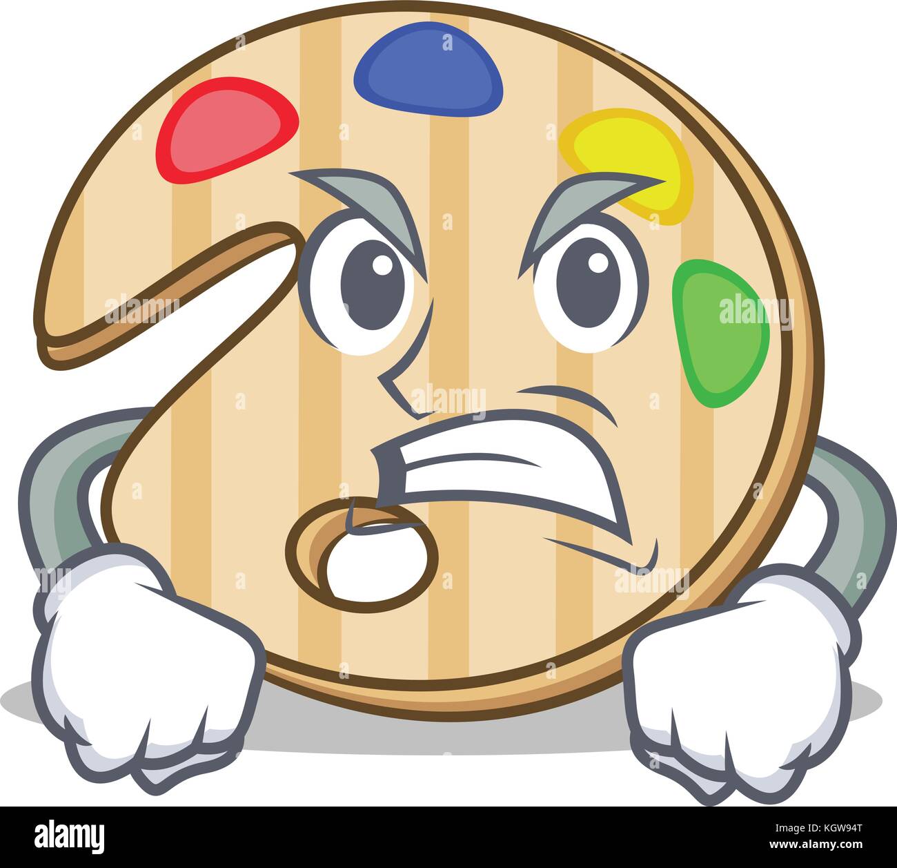 Angry paint palette character cartoon Stock Vector Image & Art - Alamy